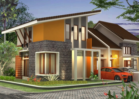5 Contoh Rumah Atap Miring Modern Minimalis